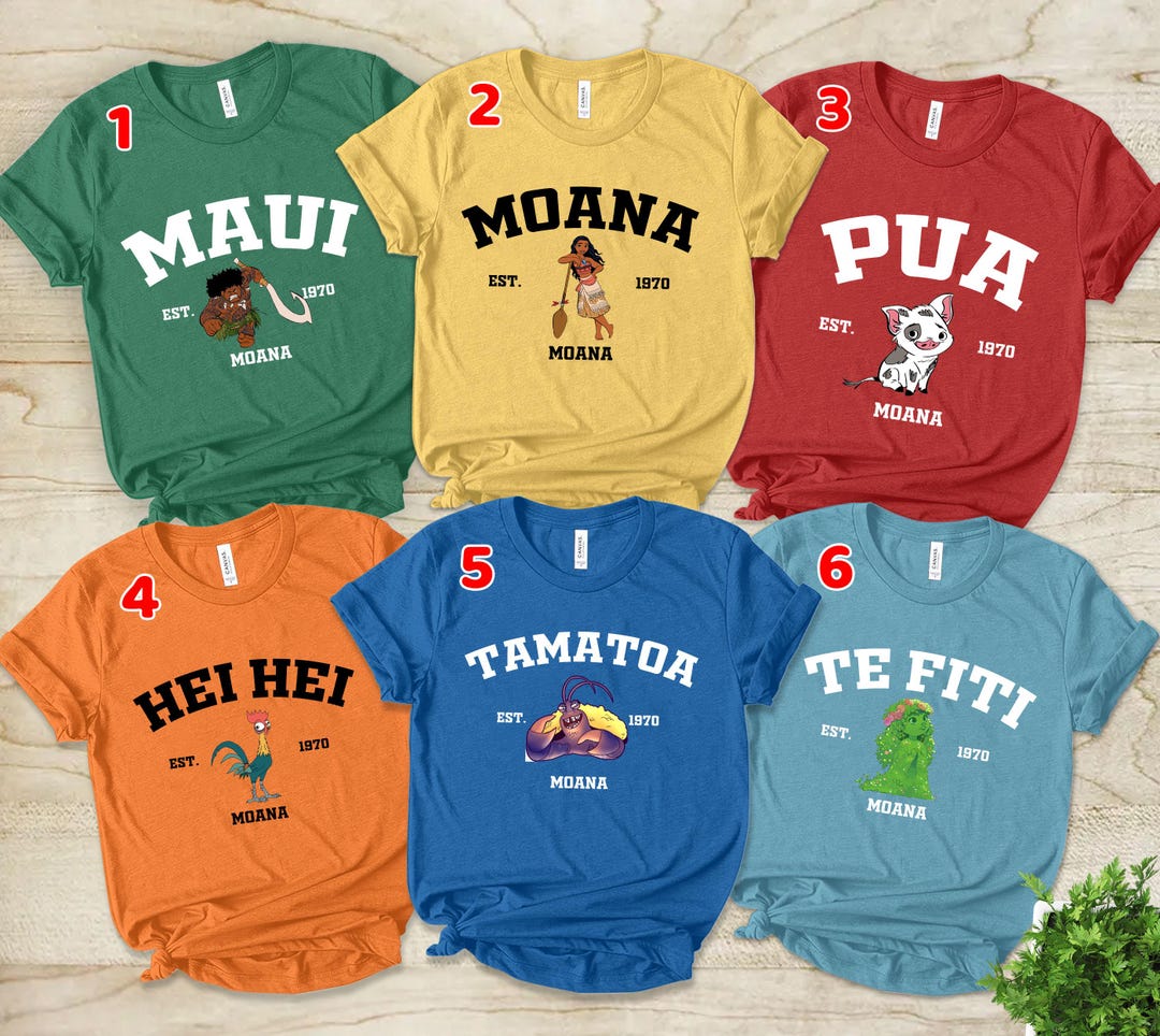 Vintage Disney Moana Characters Shirt, Moana and Friends Shirt, Moana ...