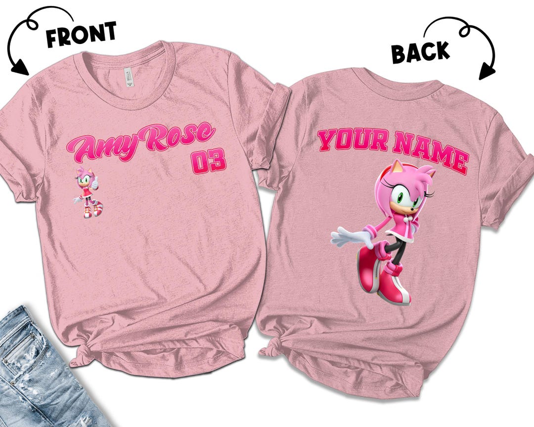 Personalize Sonic the Hedgehog Amy Rose Shirt, Custom Sonic Shirt ...