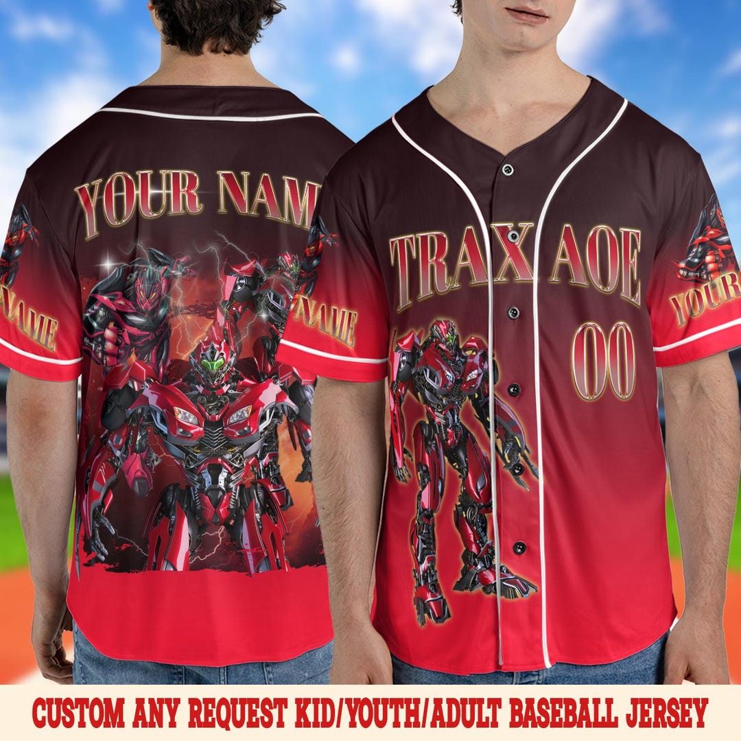 Transformers Trax AOE Baseball Jersey, Vintage Trax AOE Baseball Jersey ...