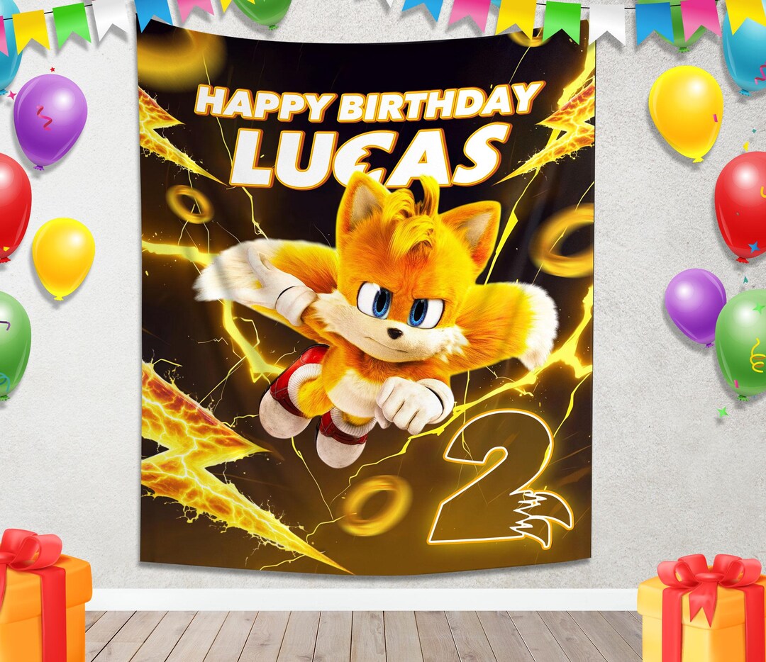 Tail Birthday Party Banner, Tail Birthday Backdrop, Custom Tail ...