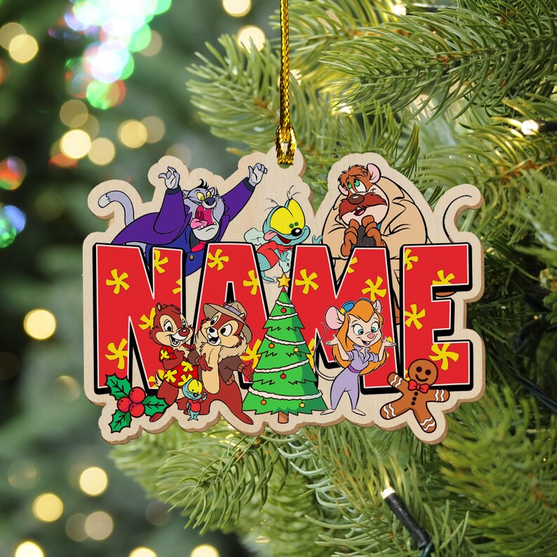 Chip N Dale Christmas Hologram Ornament, Disney Chip Dale Keepsake ...
