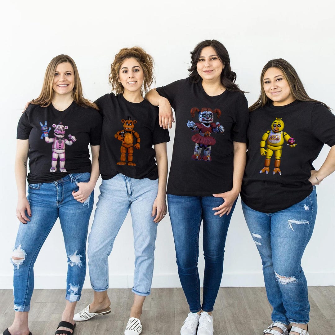 Five Nights at Freddy Characters Shirt, Custom Birthday Matching Shirt ...