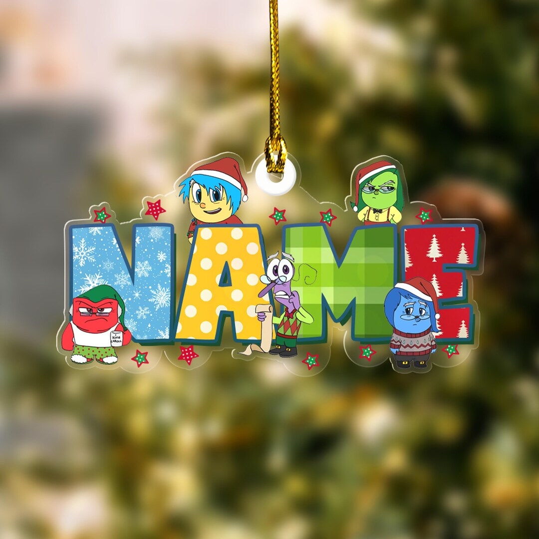 Inside Out 2 Characters Name Christmas Balloon Ornament, Birthday Gift ...