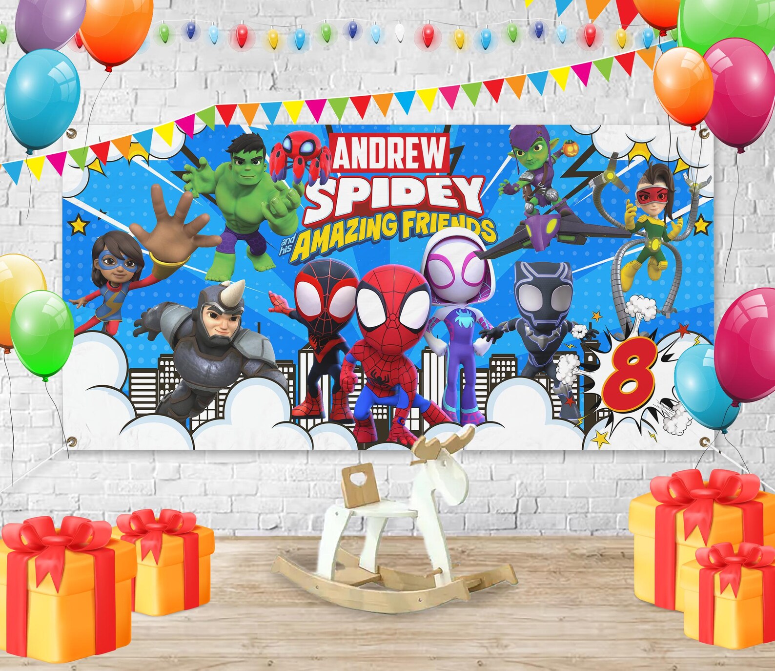 Spidey and His Amazing Friends Birthday Banner, Spidey Personalized ...