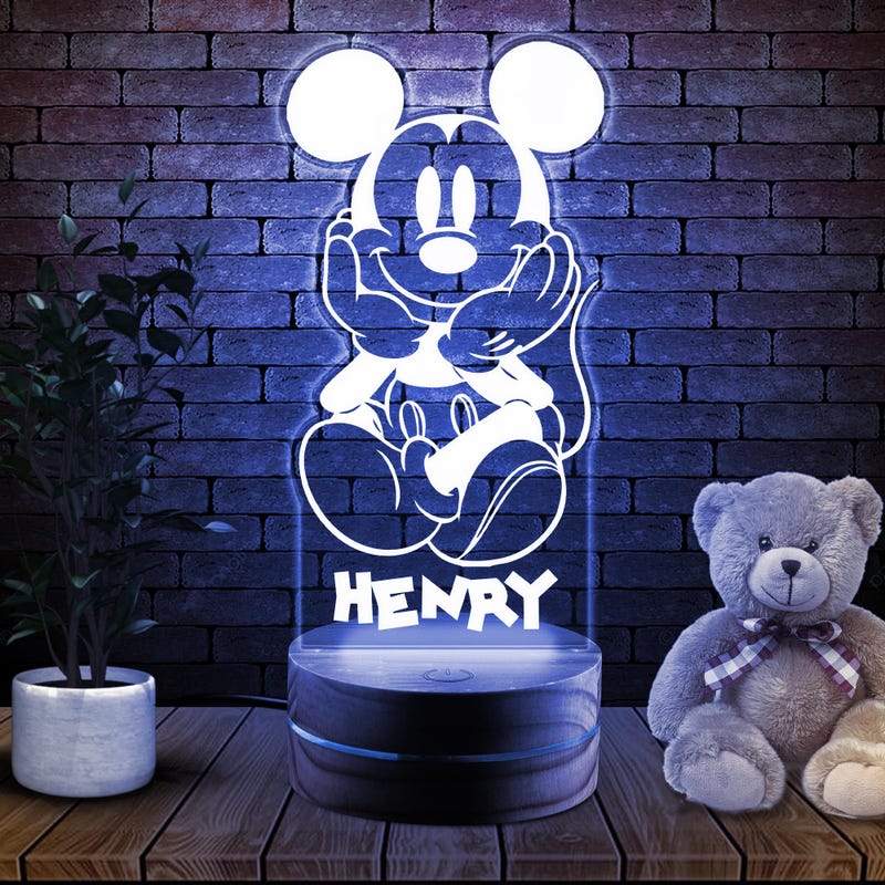 Mickey Mouse Ears Lamp - Etsy