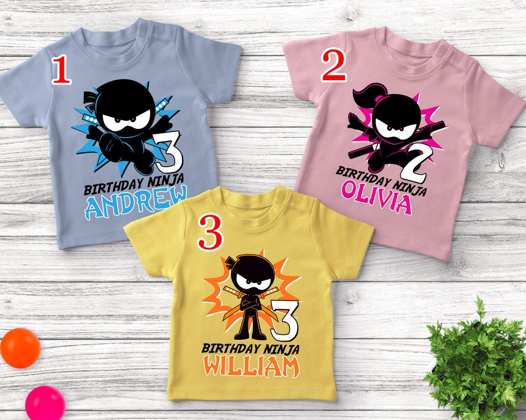 Ninja Kidz Birthday Shirt/ninja Family Birthday Shirts/personalized ...
