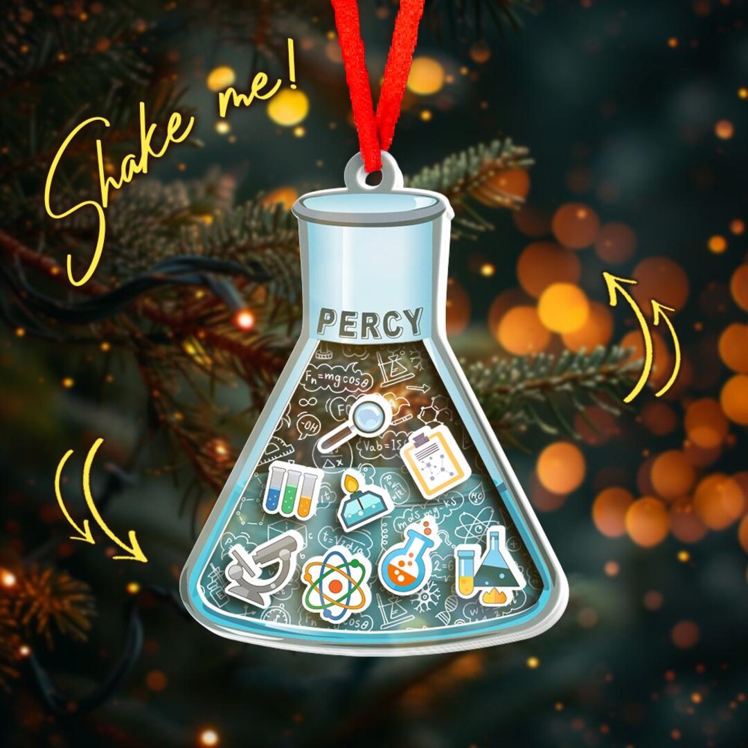 Personalized Science Lab Shaker Ornament for Kids Teachers/custom ...