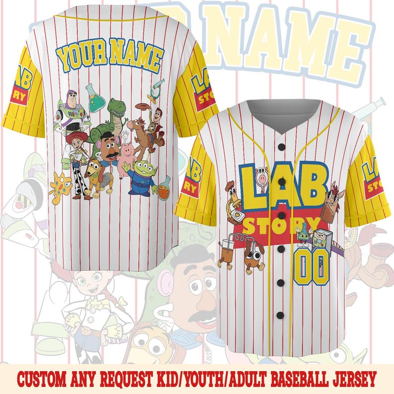 Lab Week 2026 Toy Story Jersey, Funny Lab Tech Baseball Jersey, Medical ...