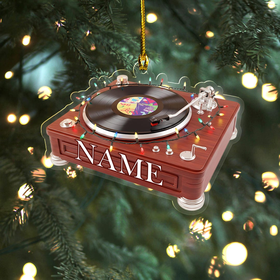 Personalized Vinyl Record 2D Ornament 2025, Vinyl Record Keepsake ...