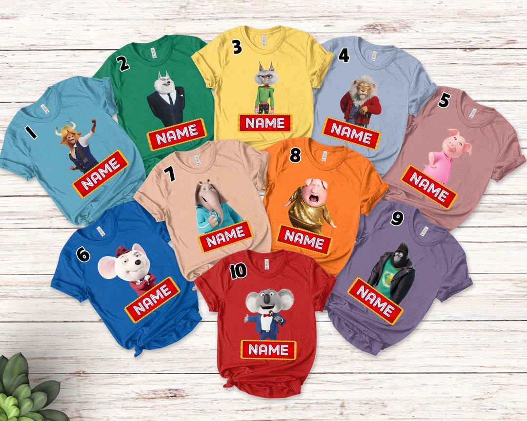 Personalized Sing Pig Group Shirt, Group Matching Shirt, Sing Movie ...