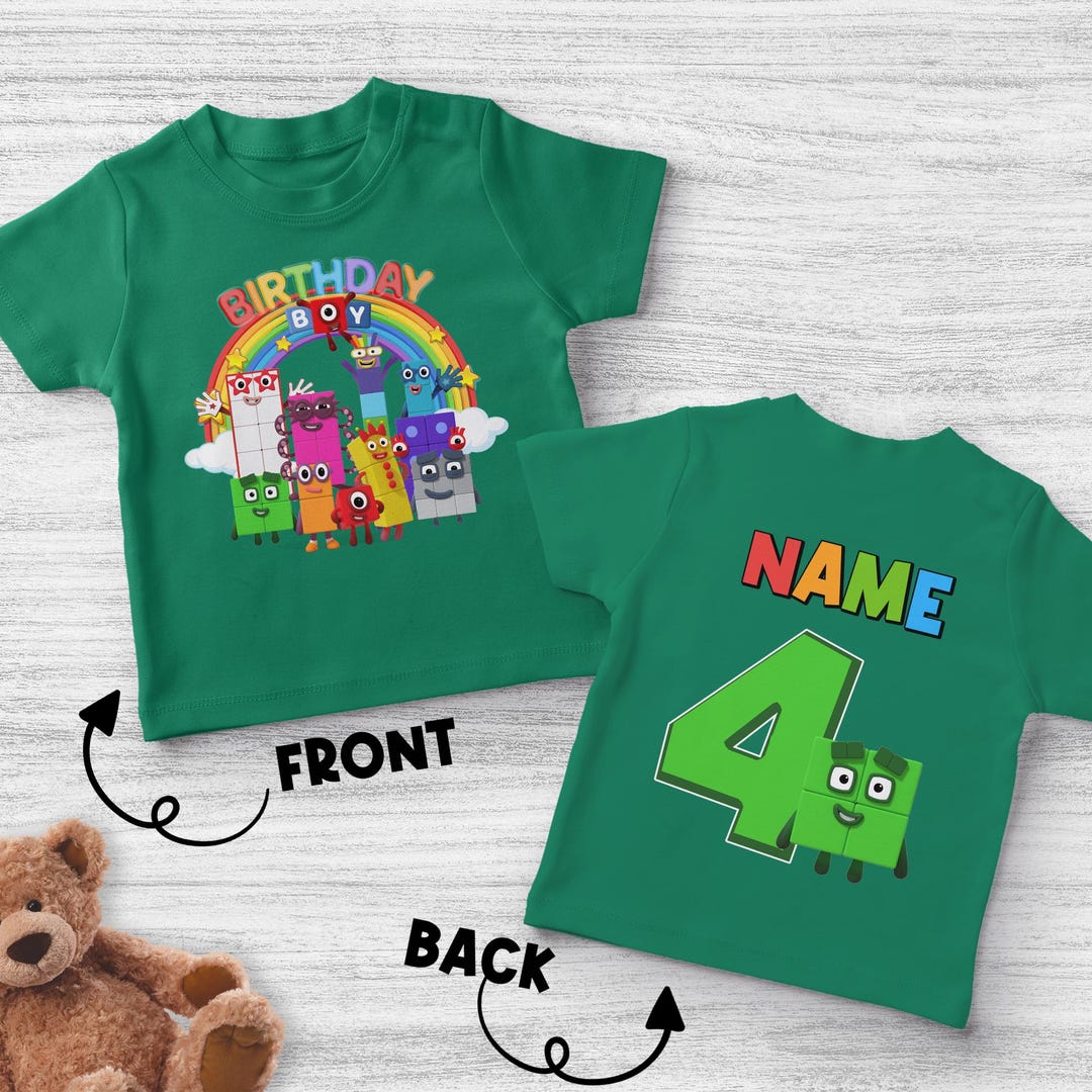 Numberblocks Shirt, Numberblocks Family Birthday Shirt, Personalized 1 ...