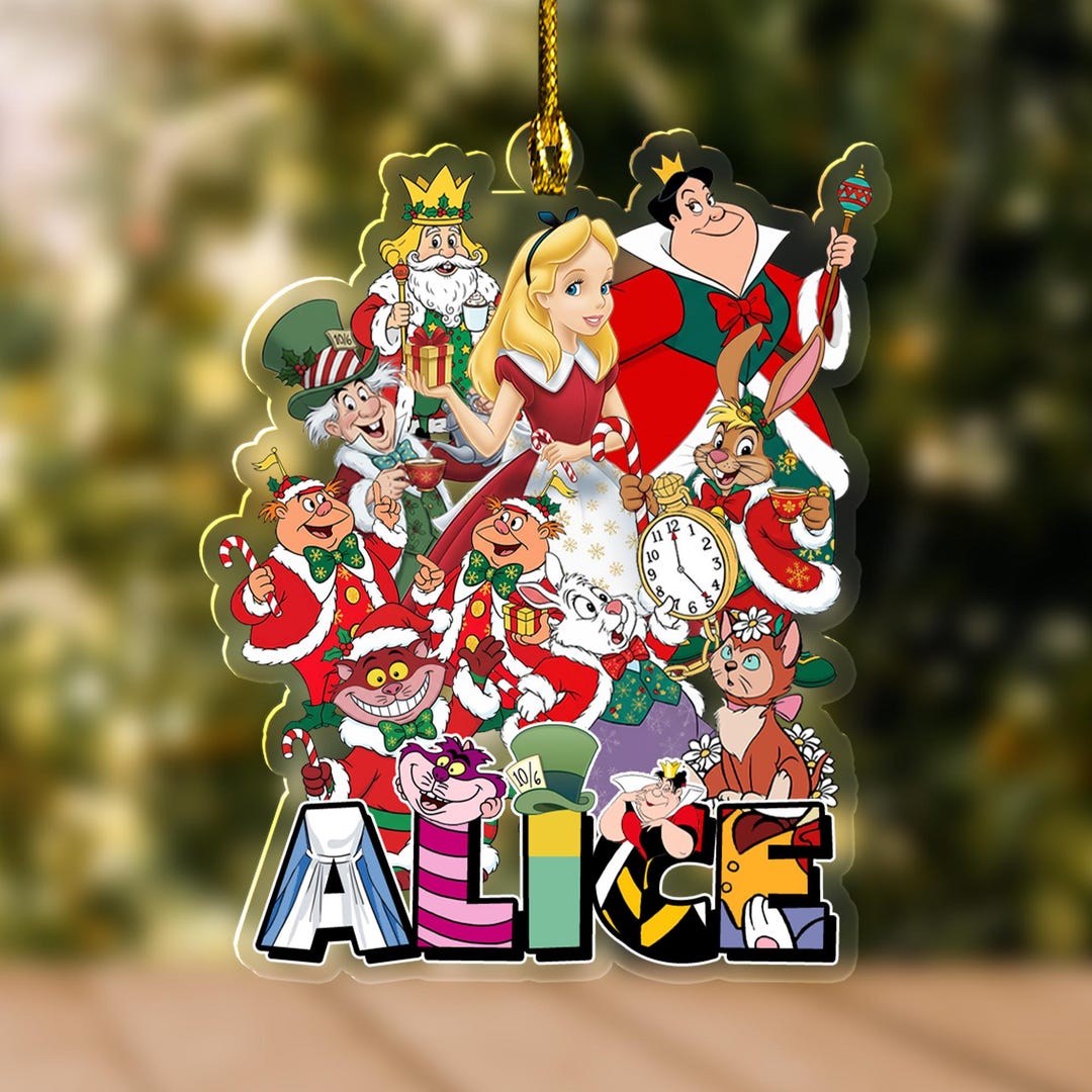 Alice in Wonderlands Christmas Cutout Ornament/disney Alice Christmas ...