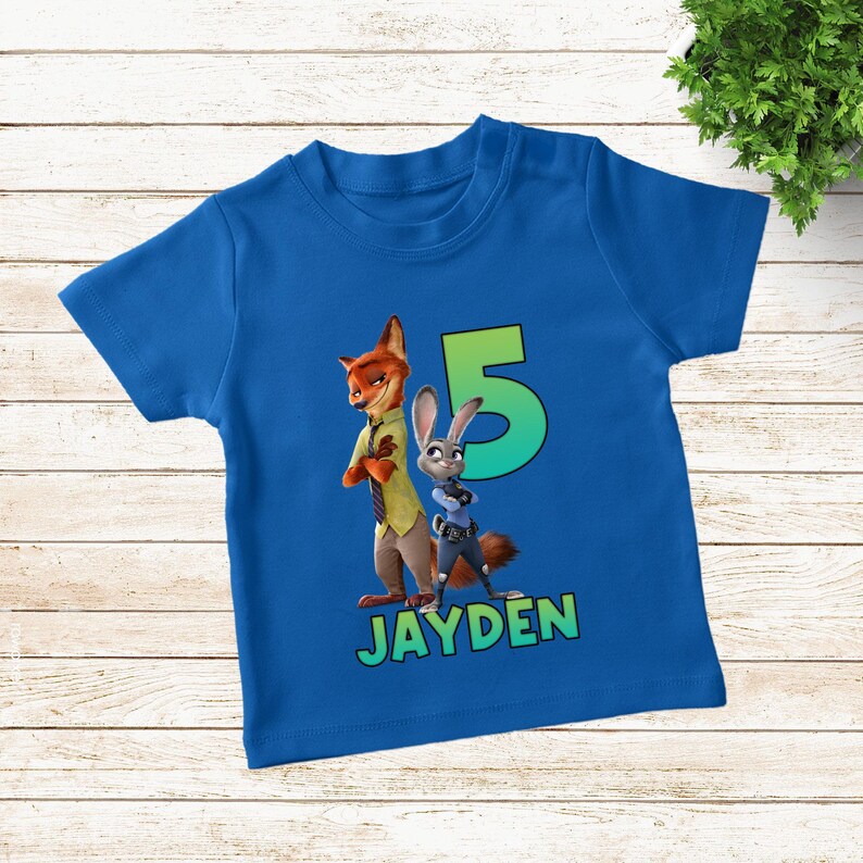 Zootopia Birthday Shirt, Zootopia Custom Shirt, Personalized Zootopia ...
