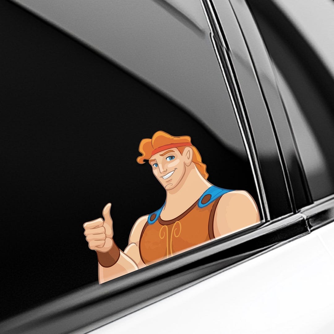 Hercules Peeker Peeking Car Window Decals - Bumper Waterproof Stickers ...