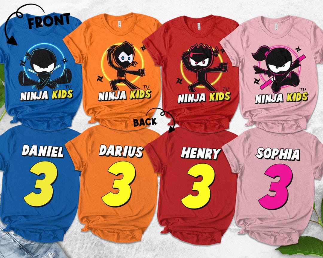 Ninja Kidz Birthday Shirt/ninja Family Birthday Shirts/personalized ...
