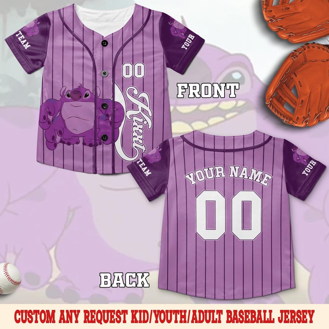Custom Disney Kixx Stitch Baseball Jersey, Personalized Kixx Stitch ...