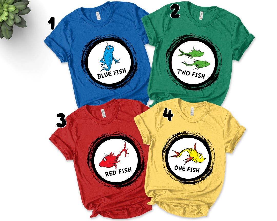 One Fish Two Fish Red Fish Blue Fish Costume, Halloween Group Costume ...