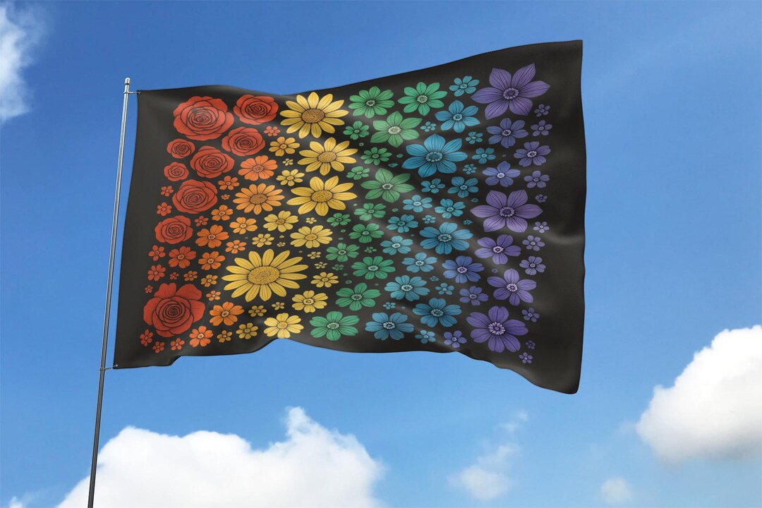 Gay Pride Wildflowers Flag Subtle Pride Flag Discreet Pride Flag Subtle ...