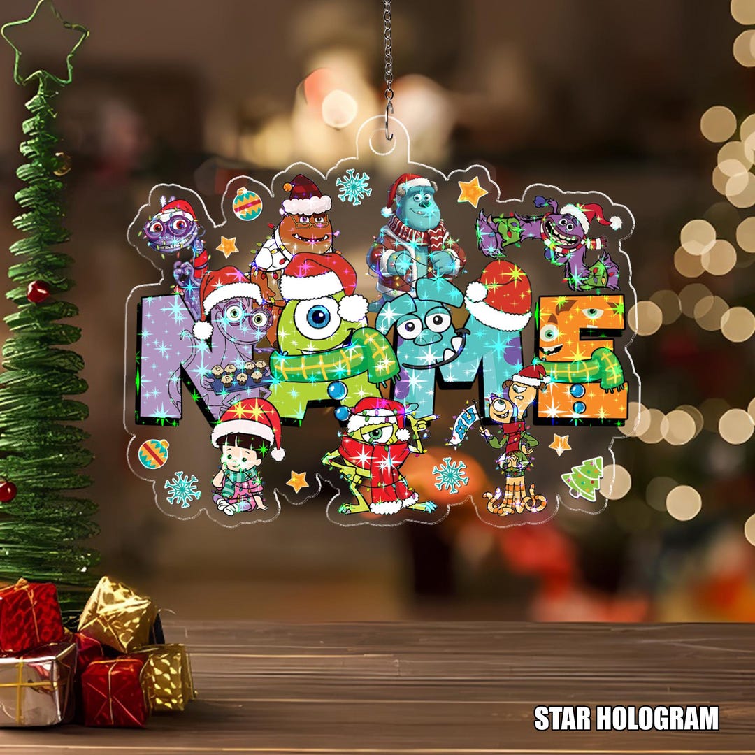Custom Name Monsters Inc. Ornament Keychain/sully Boo Mike Ornament ...