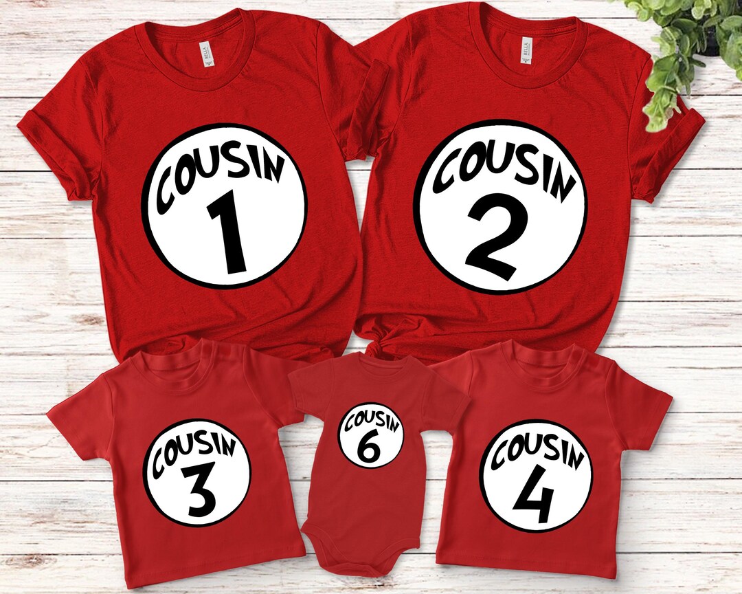 Custom Cousin Crew Shirt, Family Cousin Shirt, Thing 1 Thing 2 Thing 3 ...