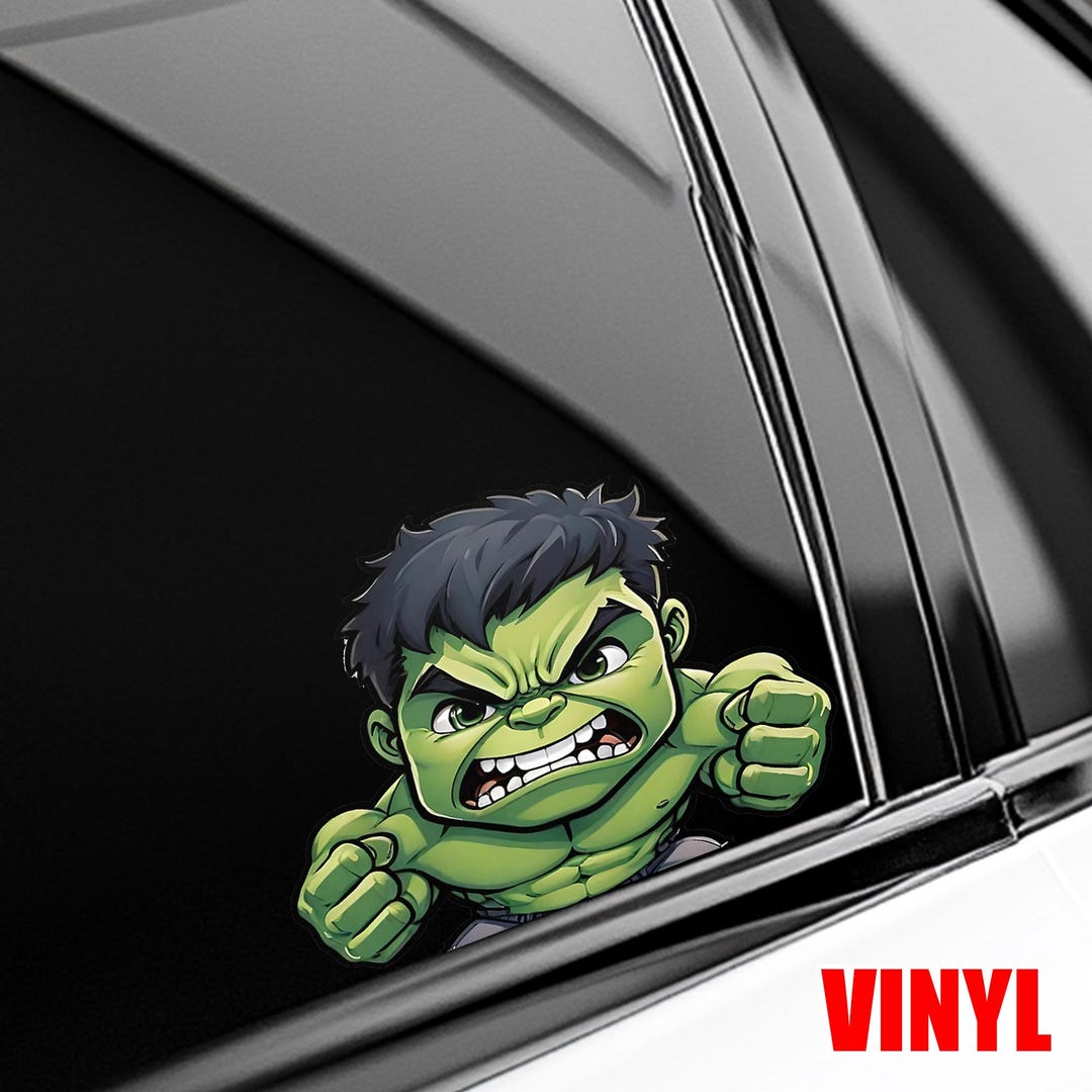 Hulk Peeker Peeking Car Window Decals - Bumper Waterproof Stickers ...