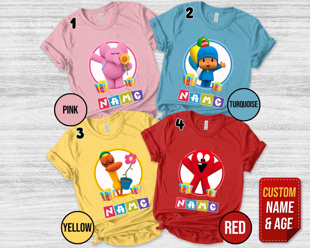 Custom Pocoyo Birthday Shirt/pocoyo Family Shirt/pocoyo Family Birthday ...