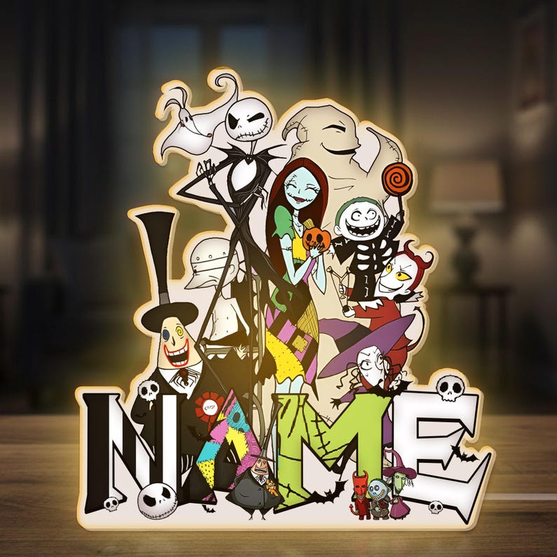 Custom Name Disney the Nightmare Before Christmas Night Light/jack ...