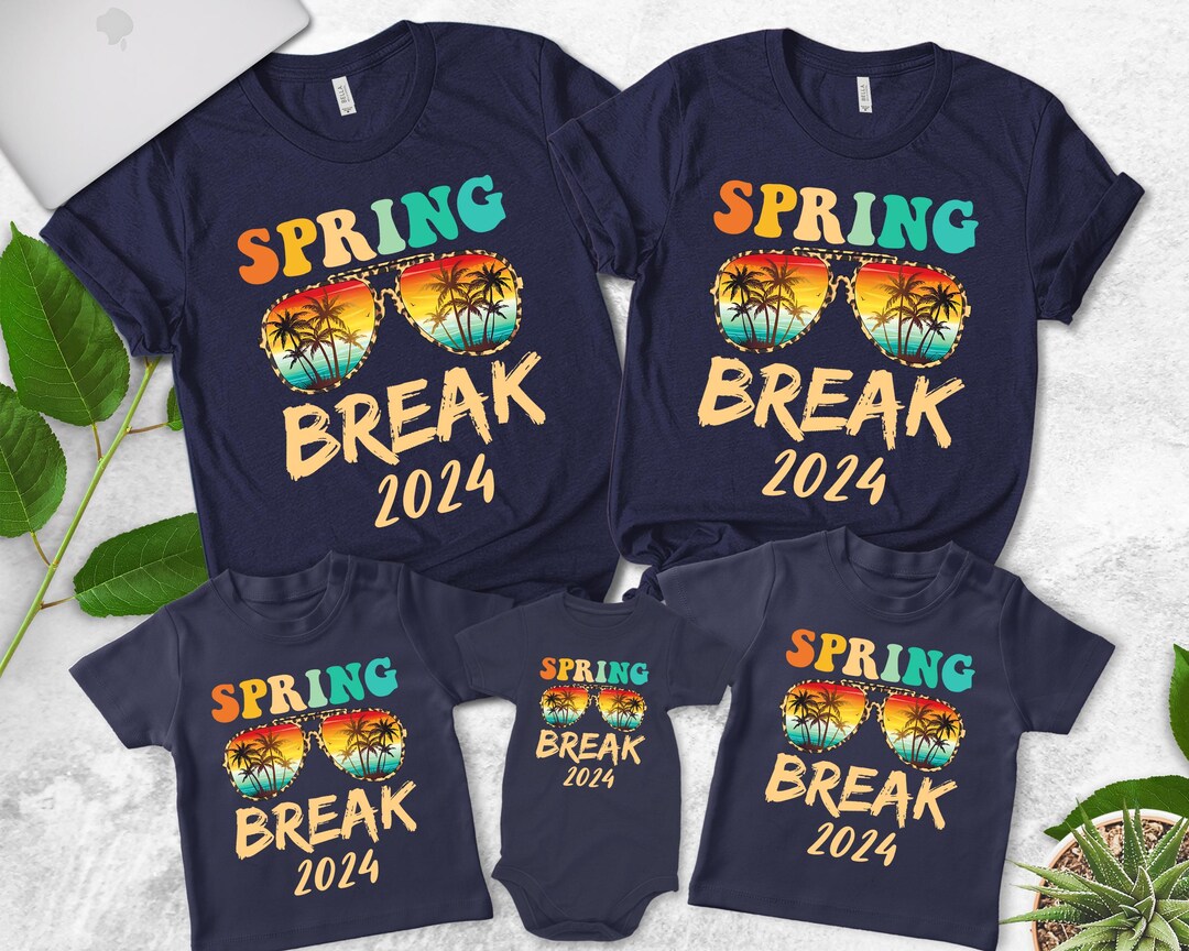 Spring Break 2025 Custom Family Beach Vacation Shirts for Family ...