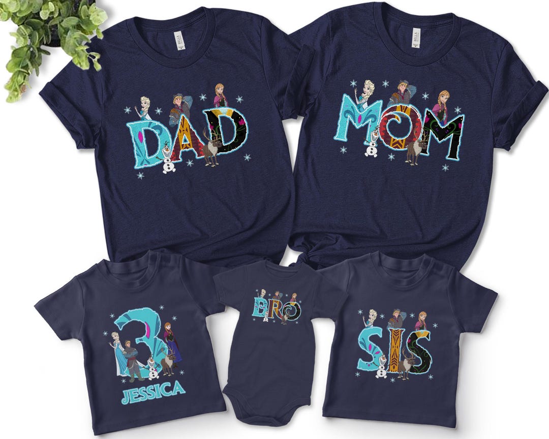 Custom Frozen Birthday Shirt, Frozen Custom Family Shirt, Frozen ...