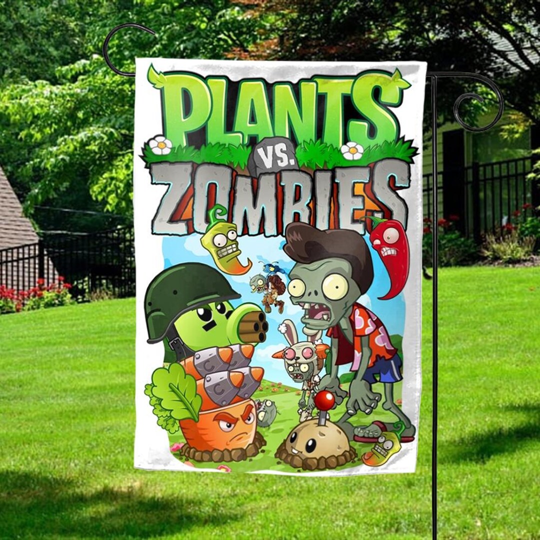 Plants Vs Zombies Garden Flag/ Plants Vs Zombies Family Birthday Party ...