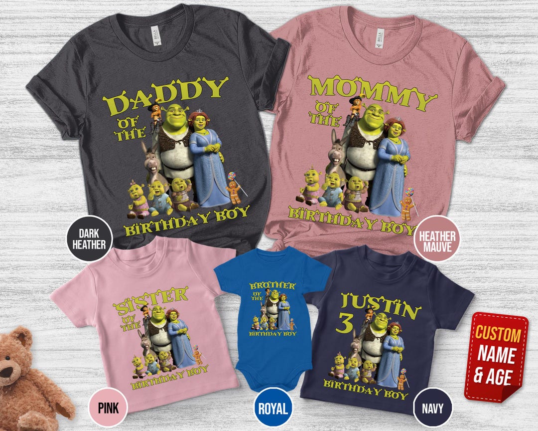 Shrek Birthday Shirt/personalized Shrek Birthday Theme Shirt/sherk ...