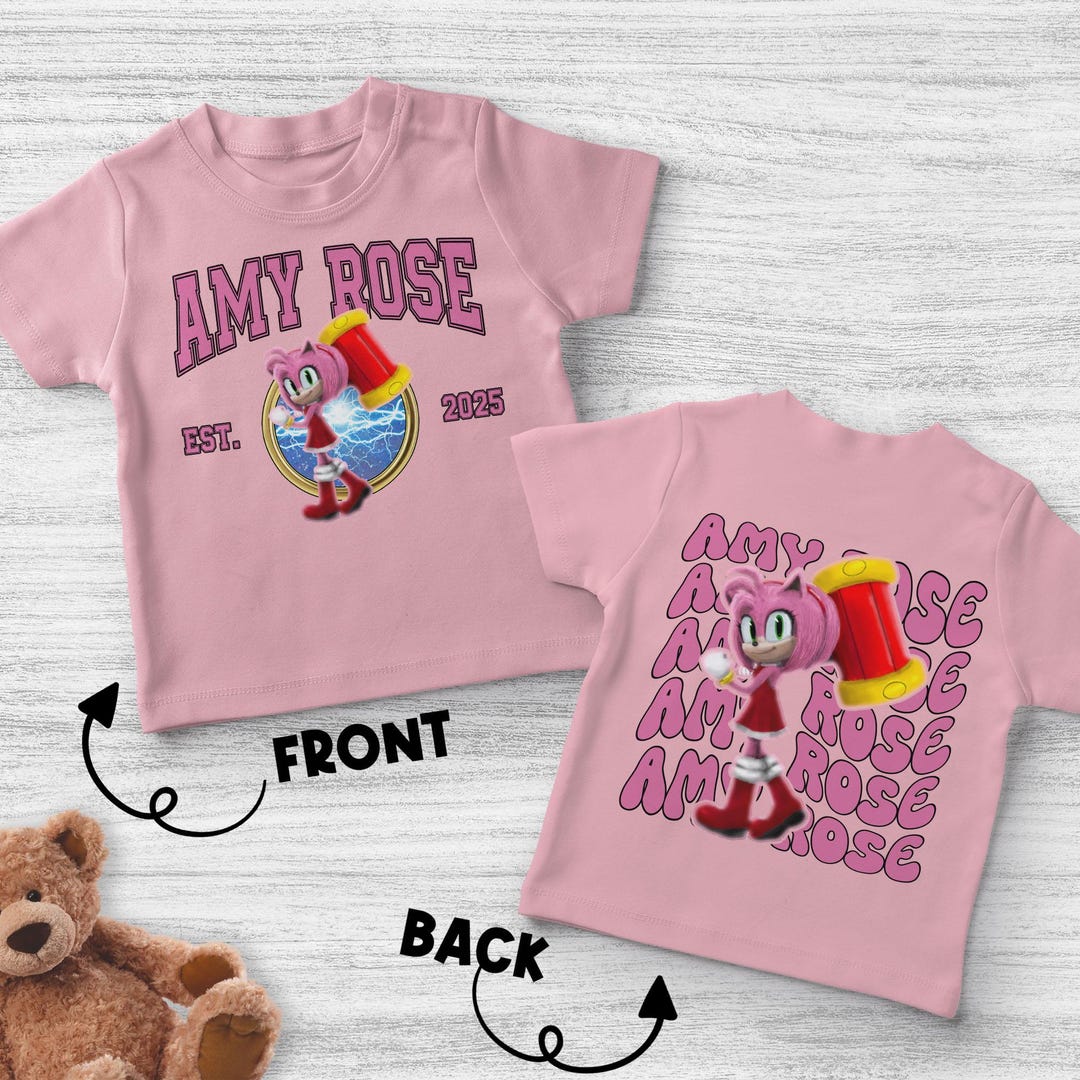 Personalized Sonic Amy Rose Birthday Shirt/sonic Amy Birthday Boy Shirt ...