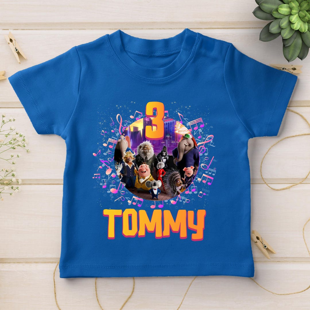 Sing Pig Birthday T-shirt, Sing Movies Custom Personalized Boy Girl ...