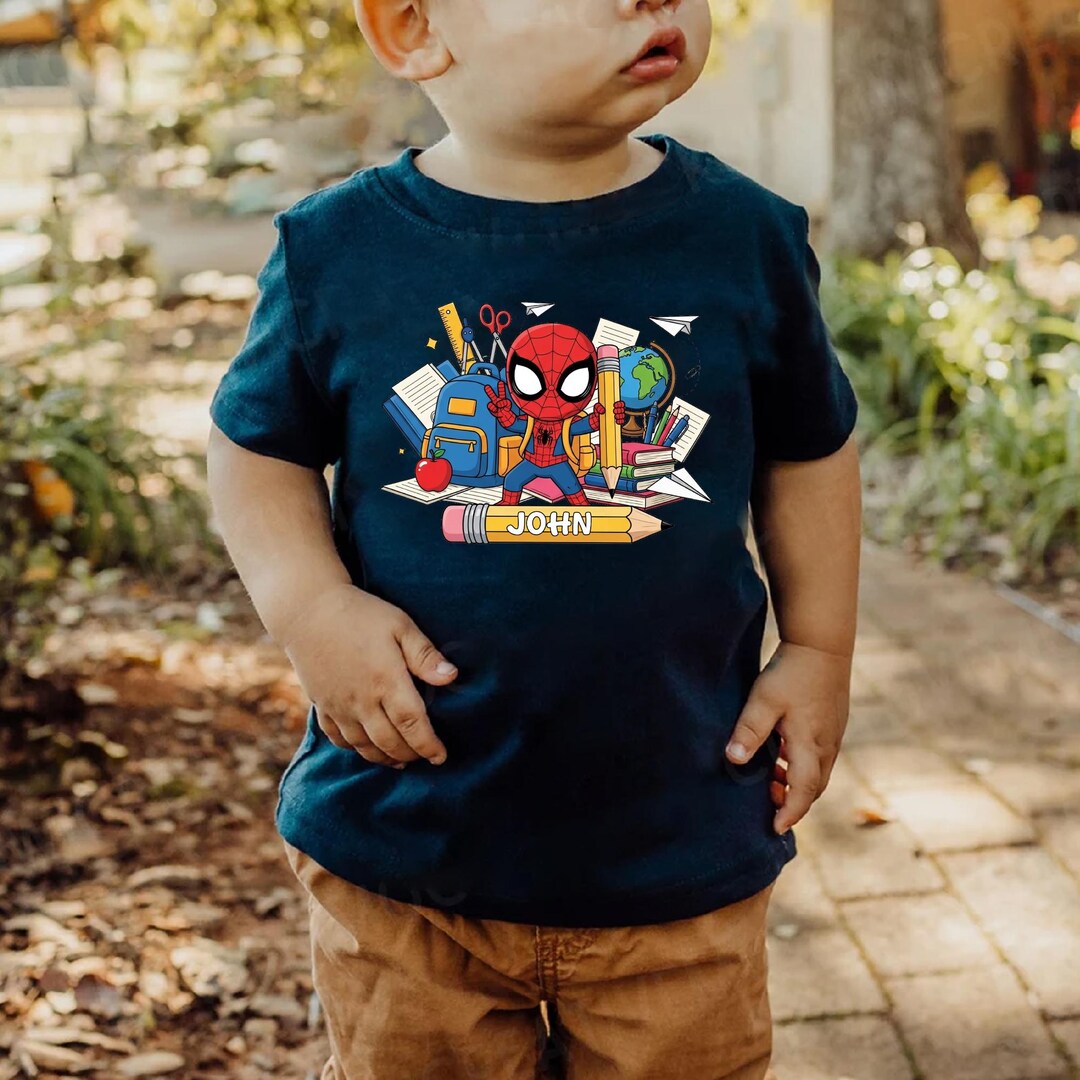 Custom Super Hero Back to School Shirt, Personalized First Day of ...