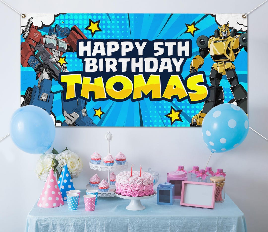 Optimus Prime Theme Birthday Decorations, Optimus Prime Birthday Party ...