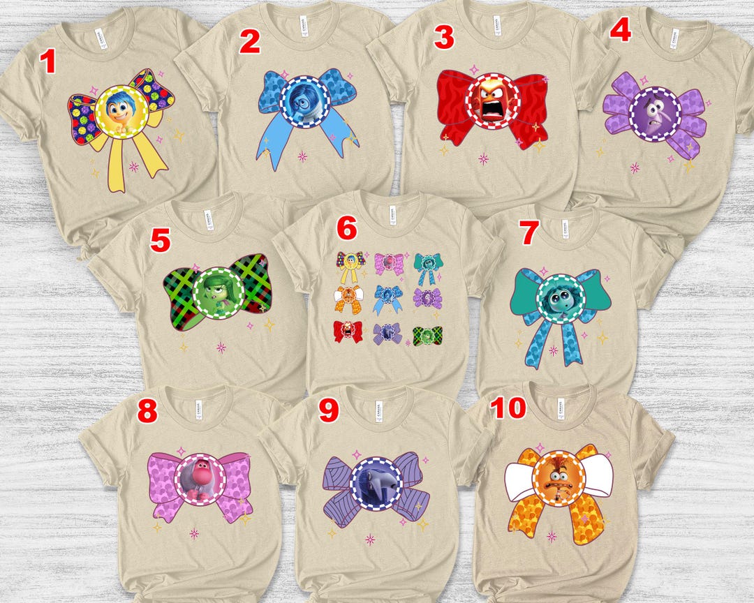 Inside Out 2 Characters Costume/inside Out Shirt/inside Out Birthday ...