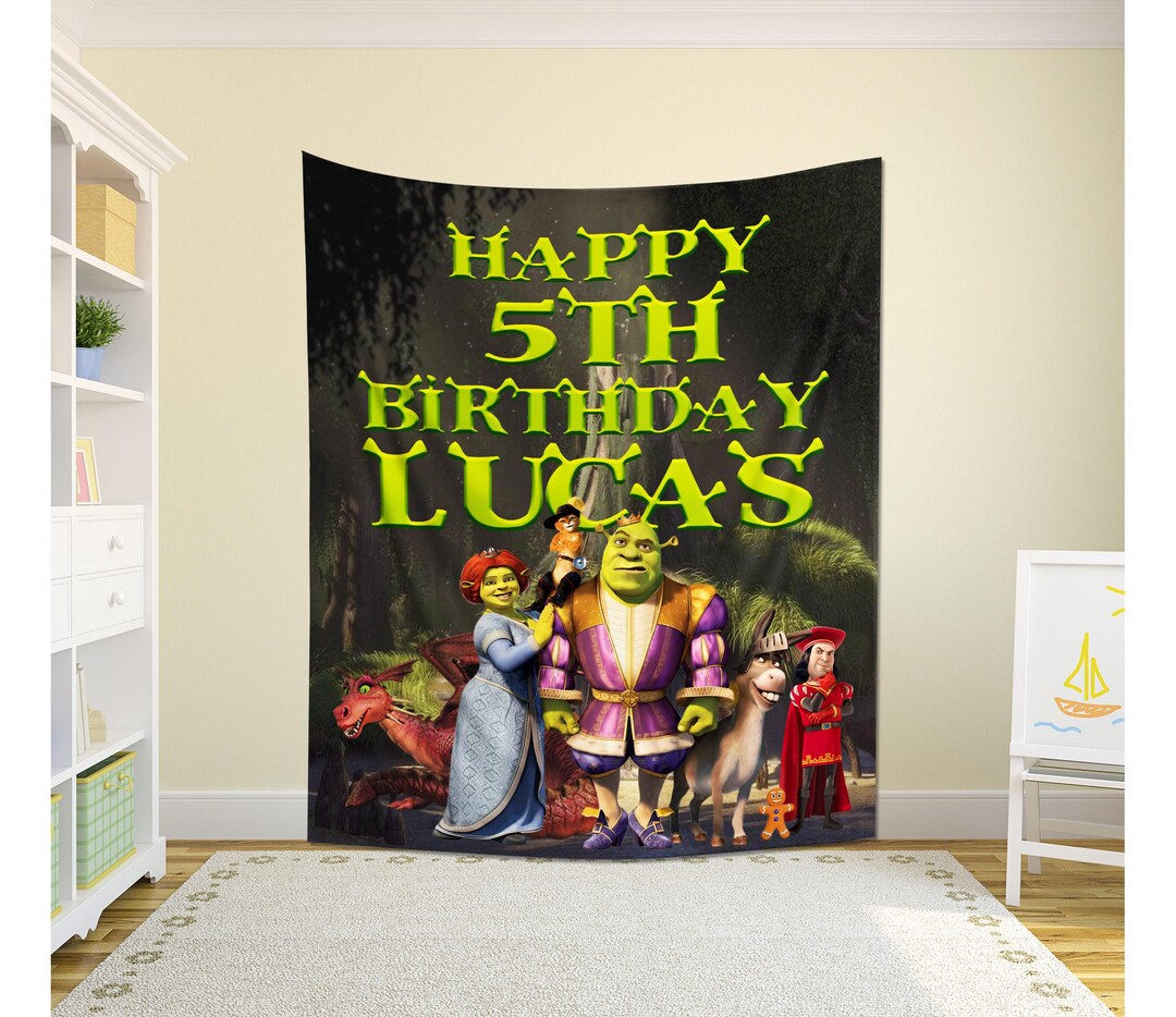 Shrek Family Birthday Backdrop/shrek Birthday Banner/shrek Backdrop ...