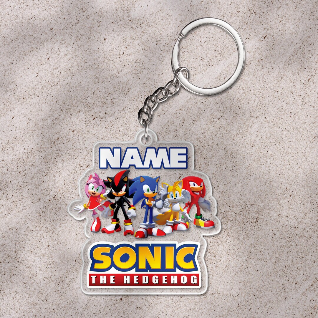Personalized Sonic Cutout Keychain/sonic Hedgehog Acrylic Keychain ...