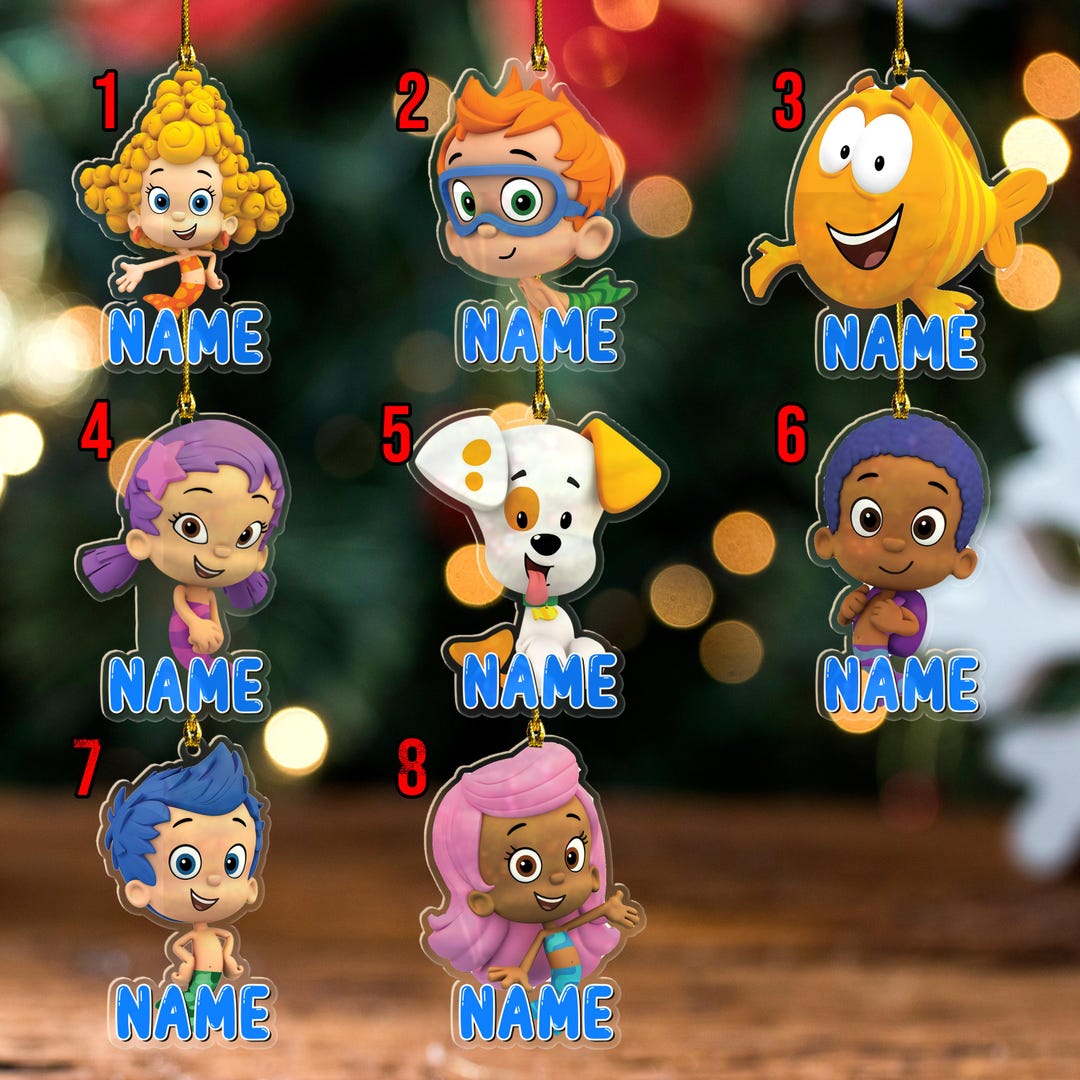 Bubble Guppies Characters Ornament Cutout, Personalized Our First ...