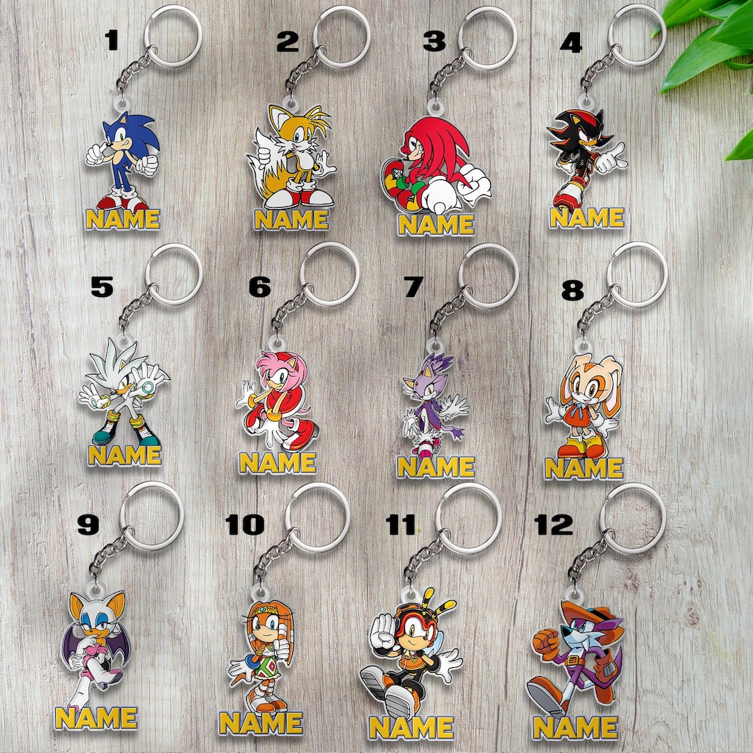 Sonic Acrylic Keychain, Disney Cutout Keychain, Personalized Christmas ...