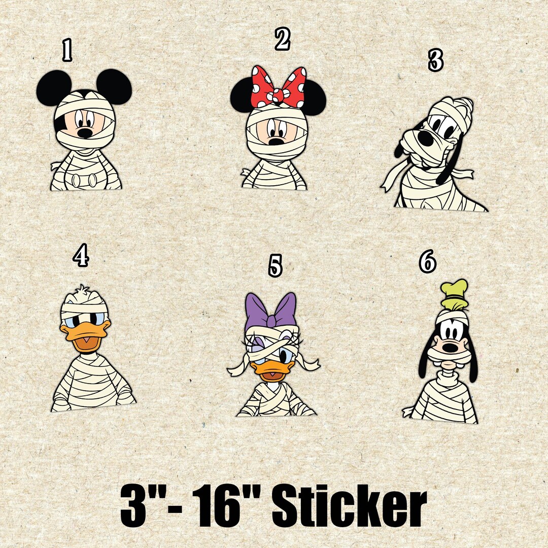 Spooky Halloween Disney Peeker Peeking Car Window Decals - Bumper Vinyl ...