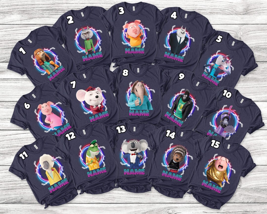 Sing Movie Halloween Costume Shirt/rosita Buster Moon Mike Costume ...