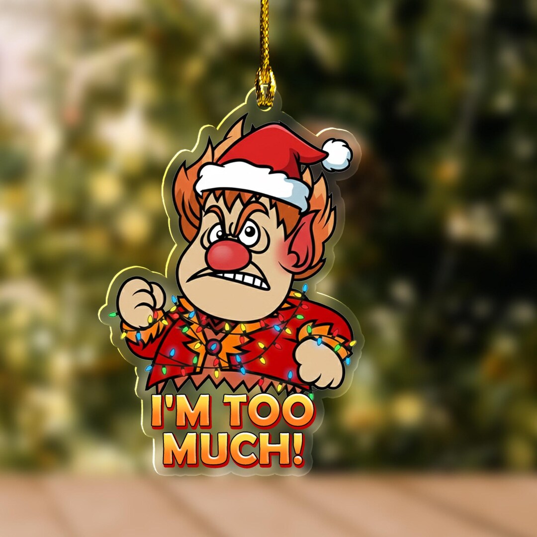 Santa Claus Hat Snow Miser and Heat Miser Too Much Ornament, Miser ...