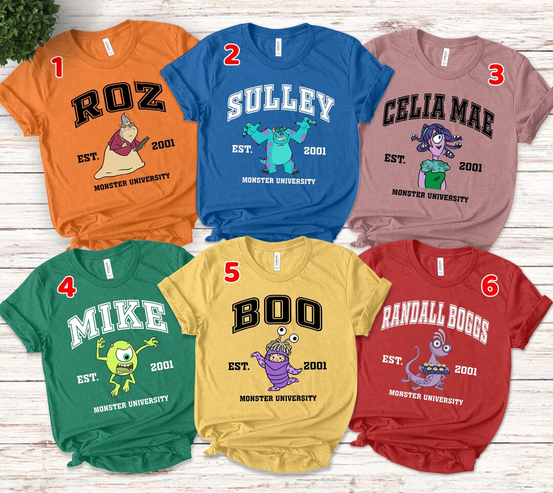 Retro Monsters Inc Shirt, Monsters University Gift, Monster Inc Family ...