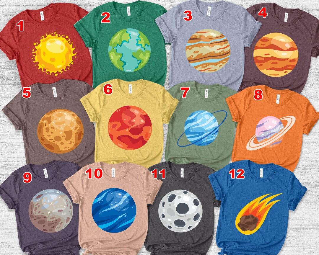 Solar System Shirt/space Gift/outer Space Shirt/planets Shirt/astronaut ...