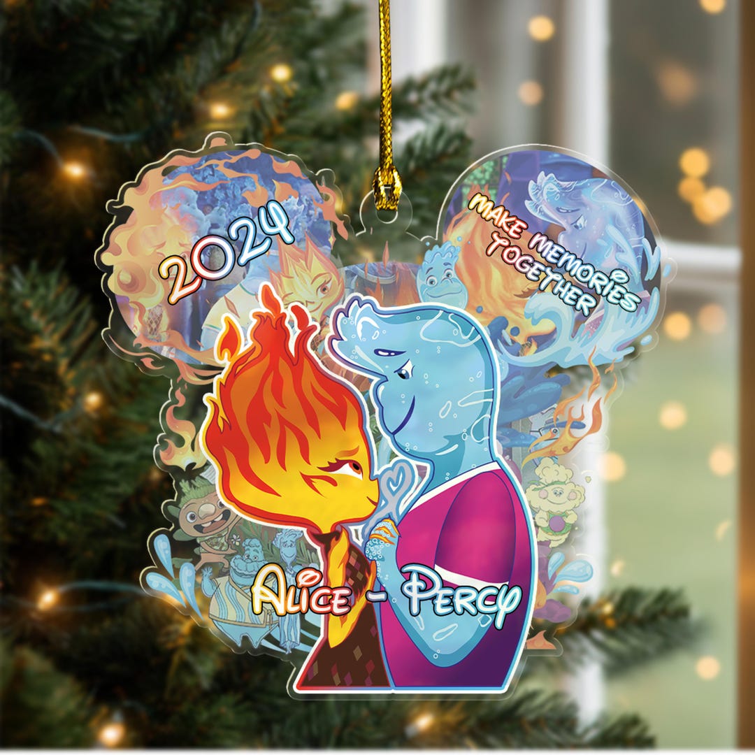 Ember and Wade Ornament/disney Elemental Ornament/disney Elemental ...