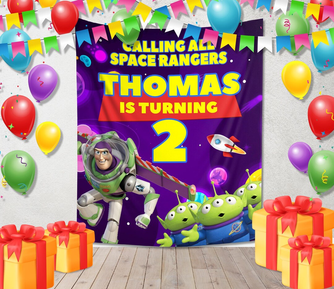 Toy Story Buzz Lightyear Banner/buzz Lightyear Birthday Banner/custom ...
