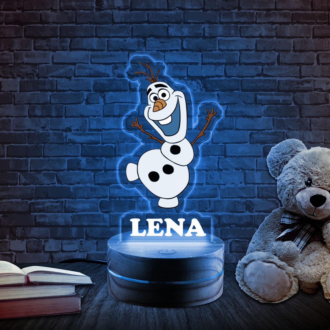Personalized Frozen Sign, Personalized Frozen Night Light, Olaf Night ...