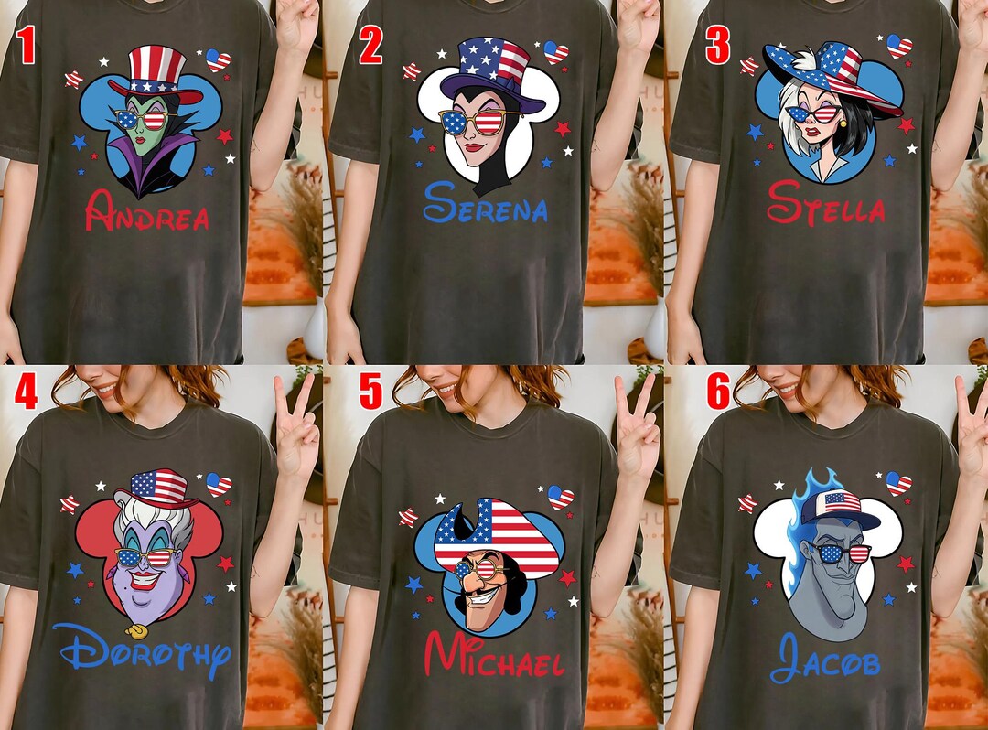 Disney Villains July 4th Shirt, American Evil Queen Tee, 4th of July ...