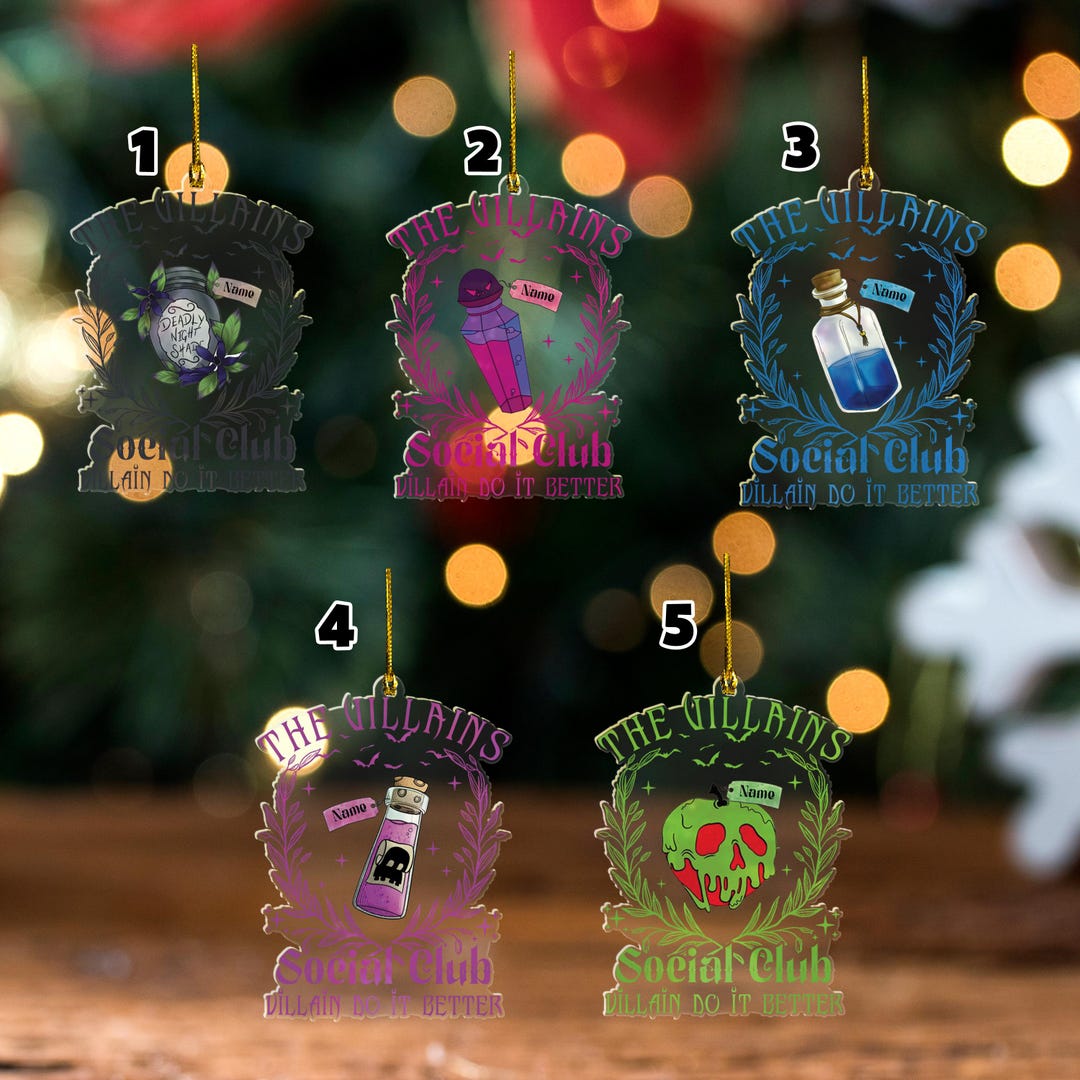 Disney Villains Bad Witches Poison Apple Cutout Ornament, Maleficent ...